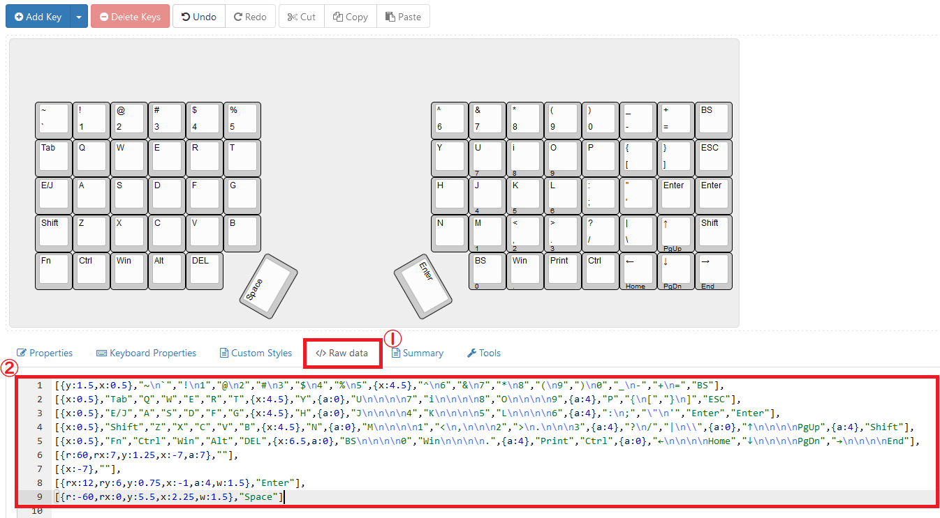 基板なしでオリジナル自作キーボードを作ってみた その1 ーデザイン編ー - ウチの方舟